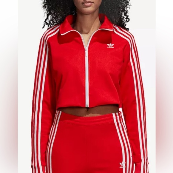adidas | Jackets & Coats | Adidas Original Red Track Jacket | Poshmark